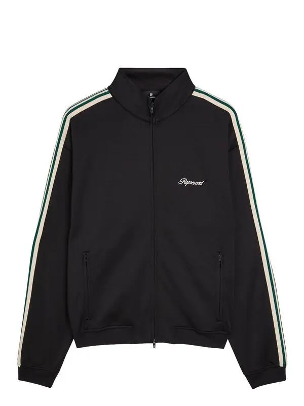 REPRESENT Taped Logo-embroidered Jersey Track Jacket - Black