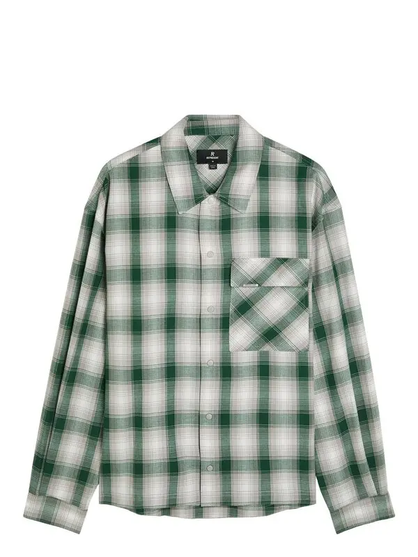 REPRESENT Plaid Cotton Shirt - Dark Green