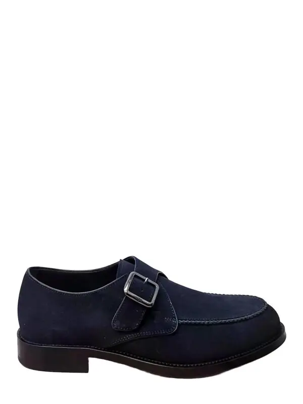 TOD'S Buckle Suede Monk Shoes - Blue