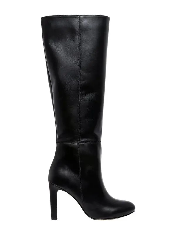 GINISSIMA 95mm Leather Knee-high Boots - Black