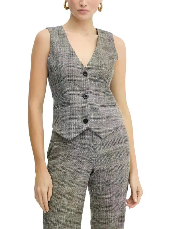 SILVIAN HEACH Checked Waistcoat - Grey