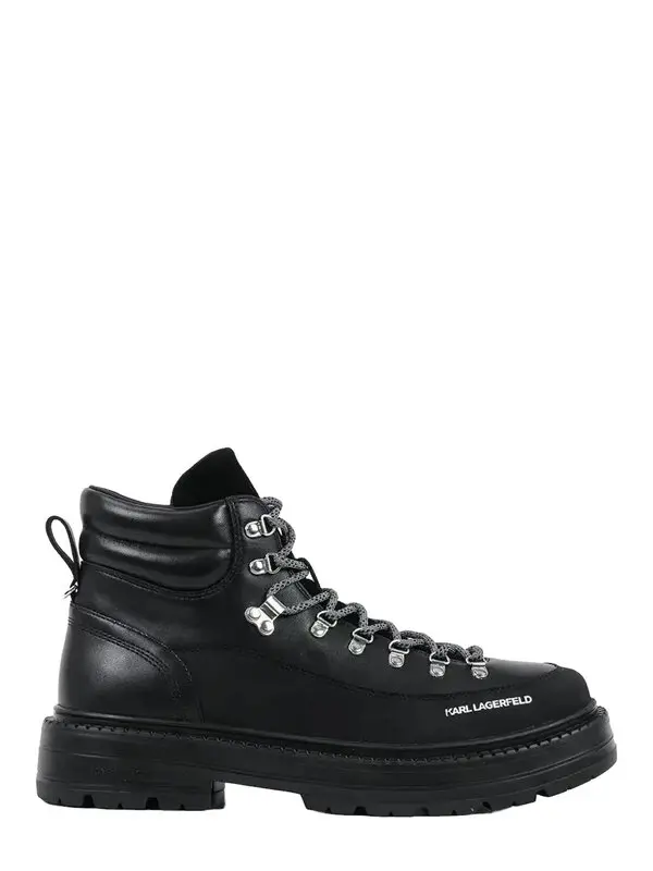 Karl Lagerfeld Miles Lace-up Boots - Black
