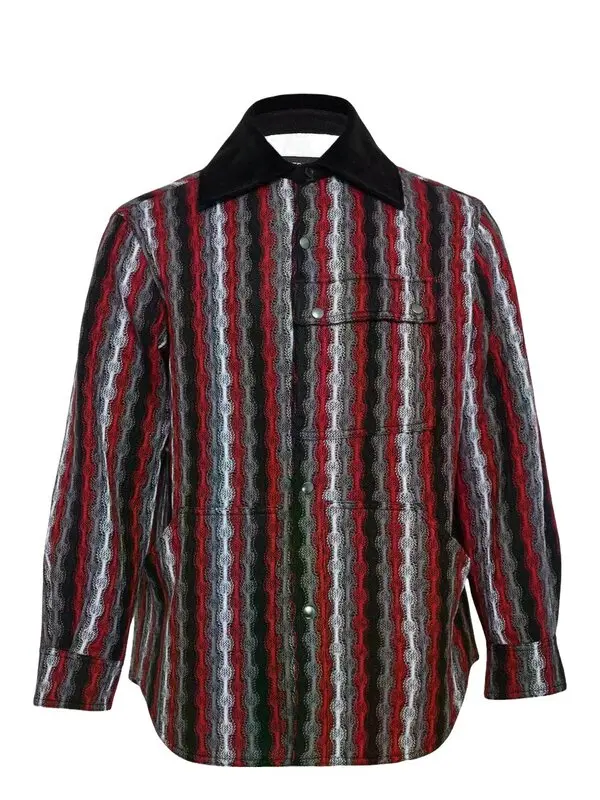 Andersson Bell Striped Knitted Shirt - Red