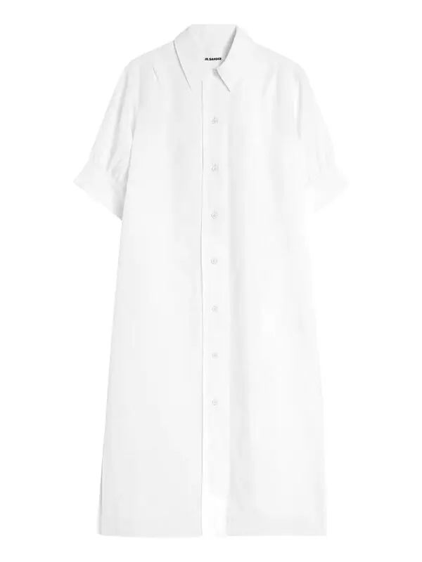 JIL SANDER Short-sleeve Shirt Dress - White