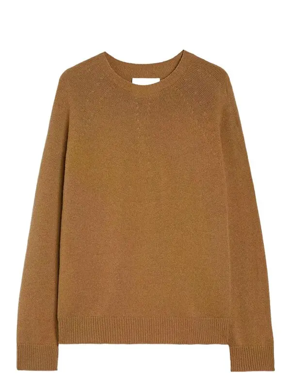 JIL SANDER Ribbed Crew-neck Sweater - Brown