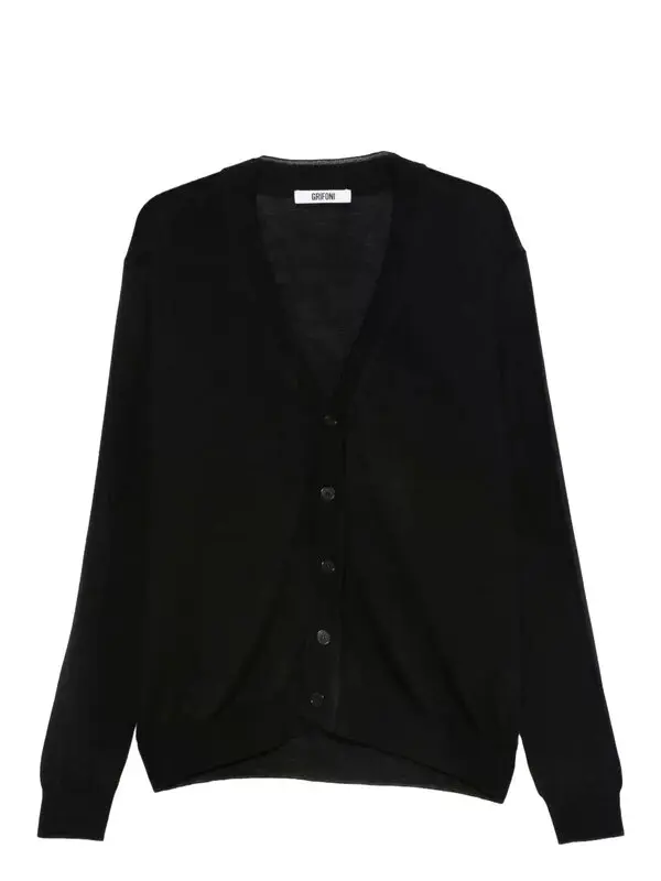 GRIFONI Buttoned Cardigan - Black