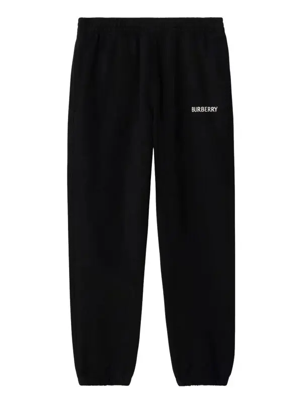 Burberry Logo Cotton Track Pants - Black