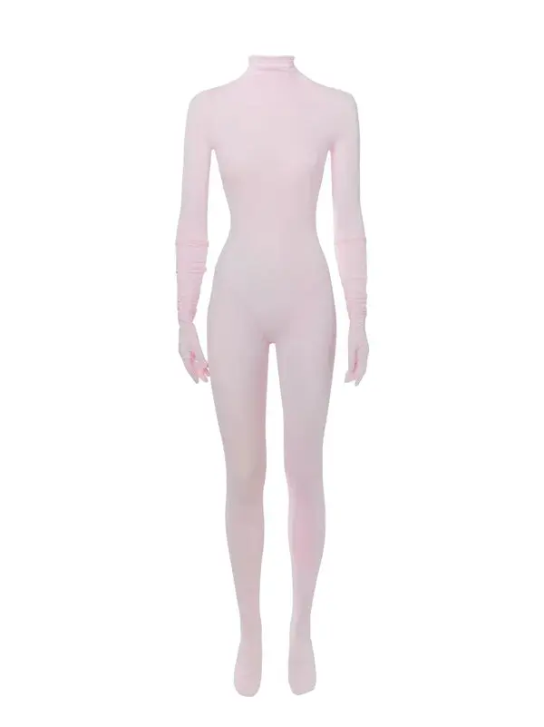 LIKA High-neck Gloved Bodysuit - Pink