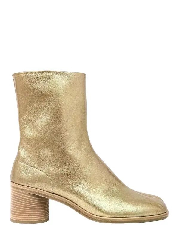 MAISON MARGIELA 60mm Tabi Block-heel Ankle Boots - Gold