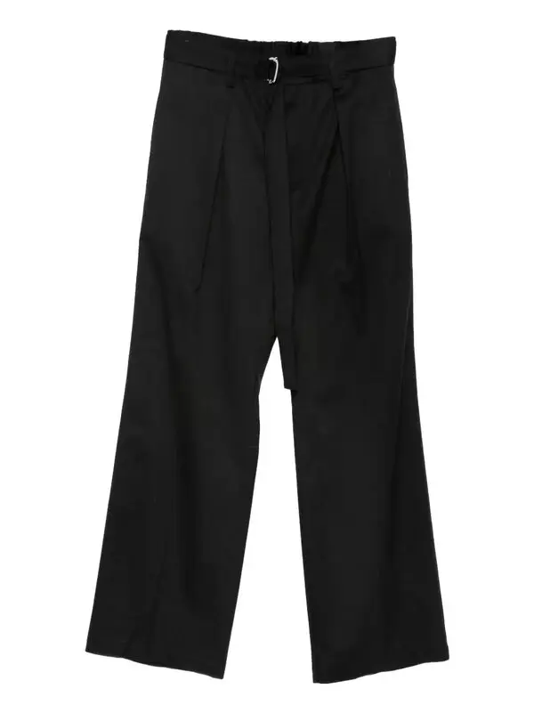 Attachment Pleated Trousers - Black