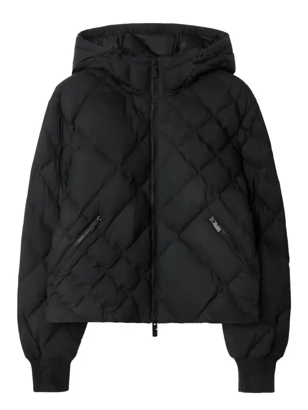 Burberry Check-stitch Puffer Jacket - Black