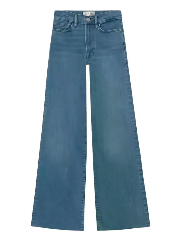 FRAME Le Easy Flare Raw Jeans - Blue