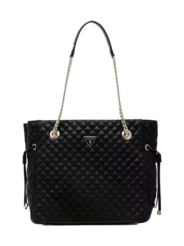 Guess Everlee Quilted Shoulder Bag - Black