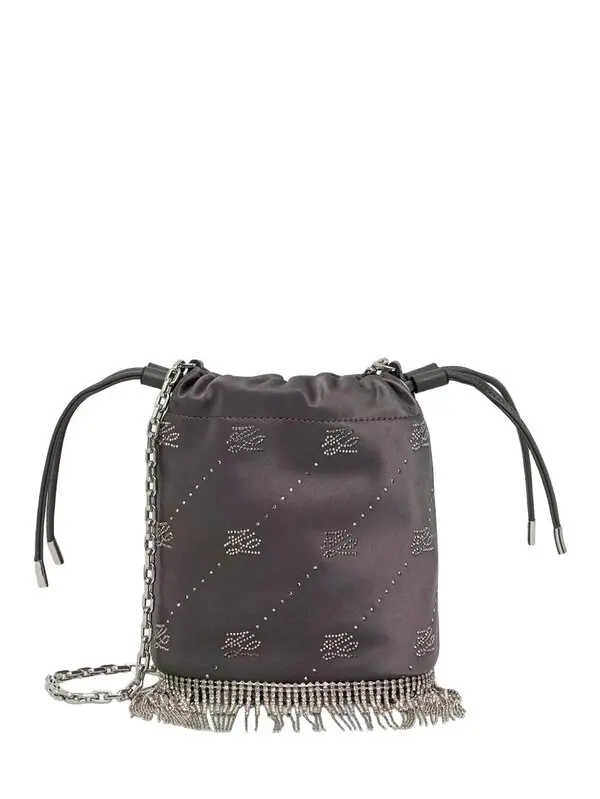 Karl Lagerfeld Logo-pattern Bucket Bag - Grey