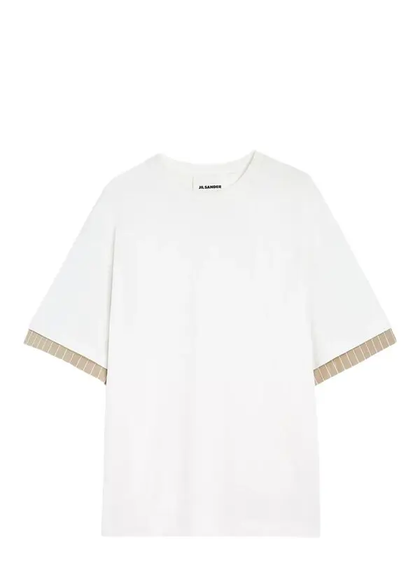 JIL SANDER Striped Double-layer T-shirt - White