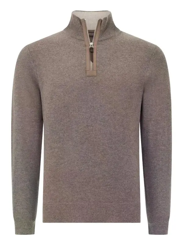 Boggi Milano Half-zip Pullover - Neutrals