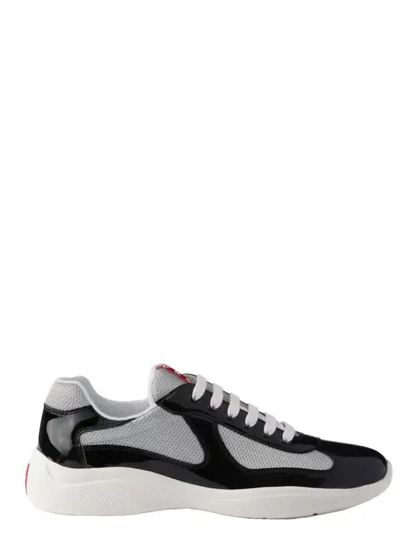 Prada Patent-leather Sneakers - Black