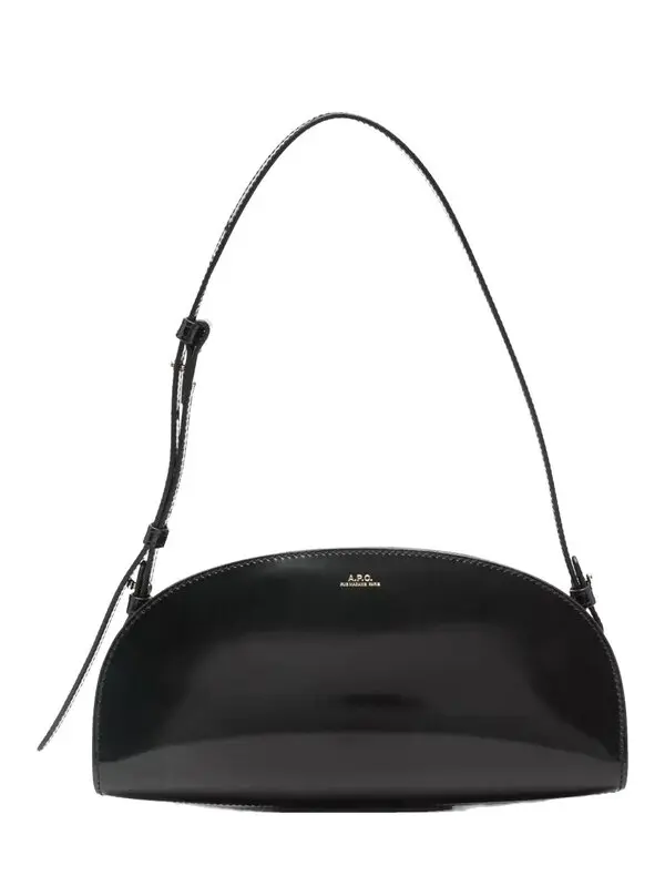 A.p.c. Small Demi-lune Shoulder Bag - Black