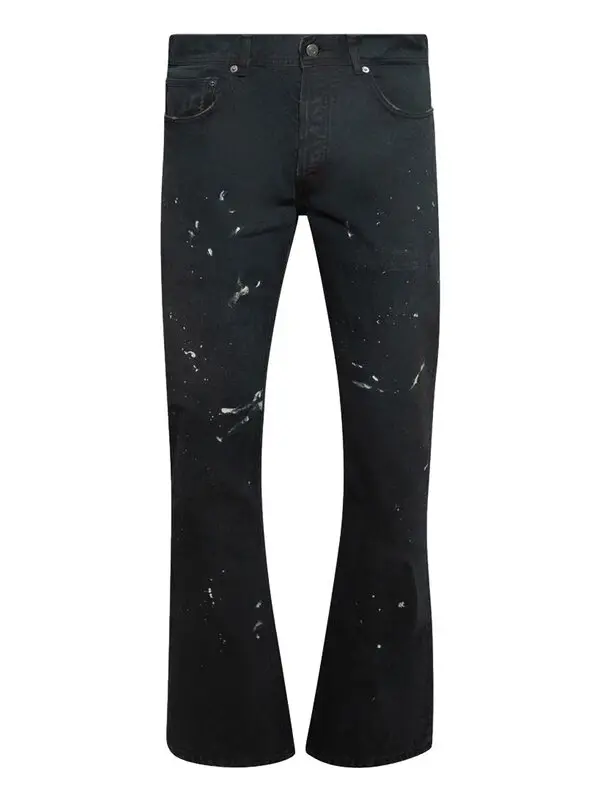 Enfants Riches Déprimés Zurich 64 Flare Jeans With Paint - Black