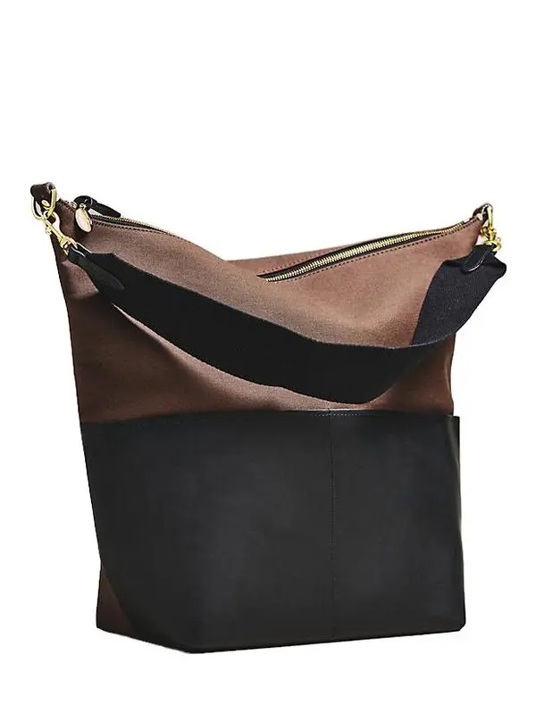 Clare V. Canvas And Leather Tote - Brown