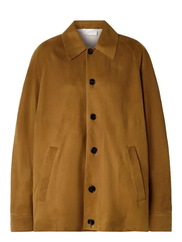THE ROW Sedor Suede Shirt Jacket - Brown