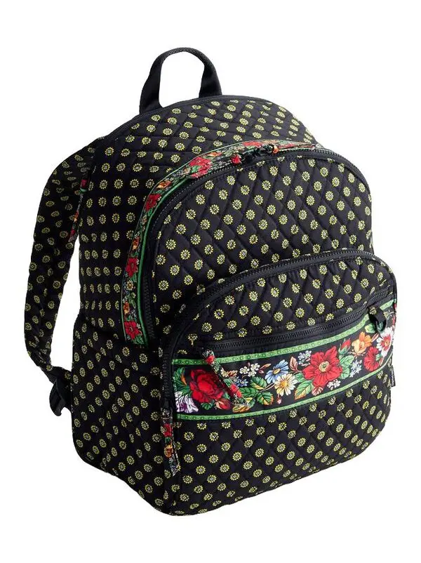 VERA BRADLEY Bancroft Backpack In Vibrant Black - Black/yellow