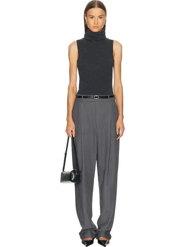 EAVES Makena Sleeveless Turtleneck - Charcoal