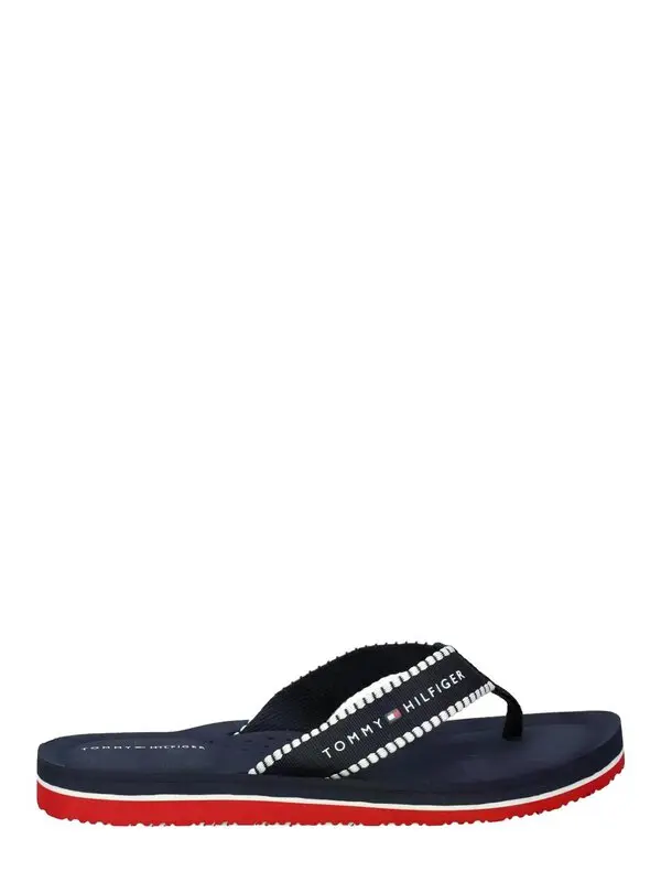Tommy Hilfiger Webbing Logo-print Flip-flops - Blue