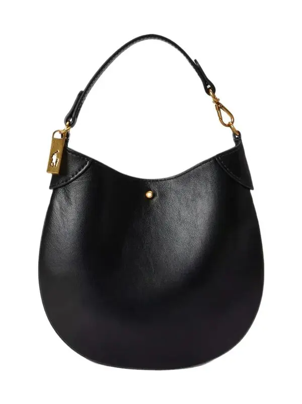 Polo Ralph Lauren Leather Shoulder Bag - Black