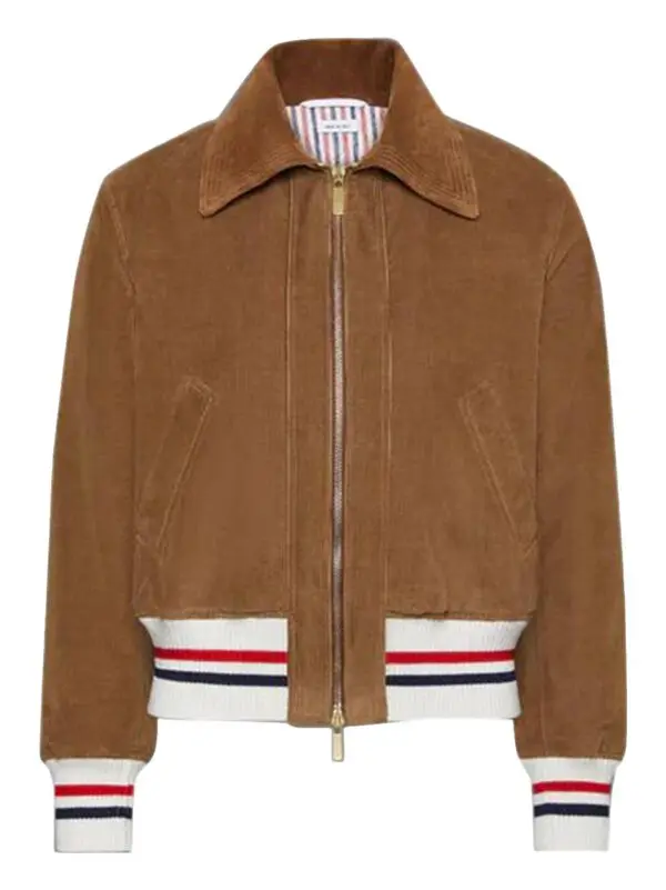 Thom Browne Cropped Flight Jacket - Brown