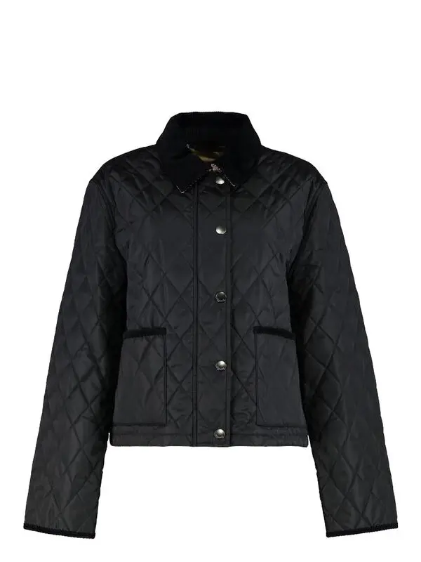 Burberry Cropped Quilted Jacket - Black