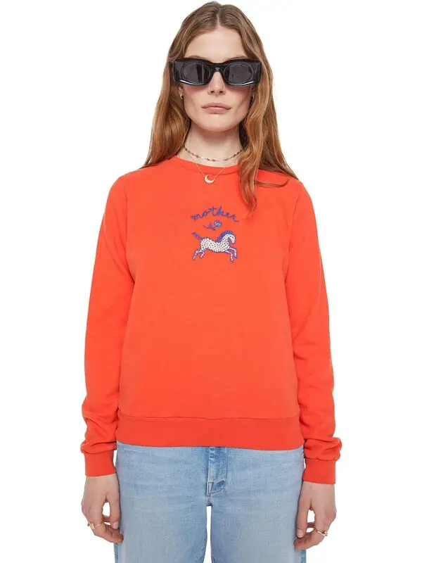 MOTHER The Camper Lil' Pony Sweatshirt - Red