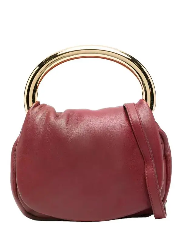 Blumarine Mini Leather Tote Bag With Top Handle - Red