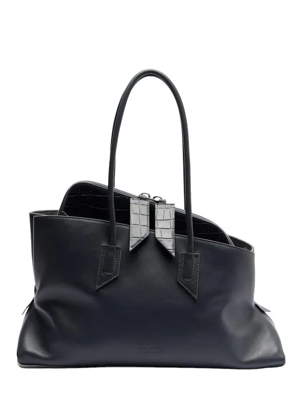 Attico La Passeggiata Medium Leather Tote - Grey