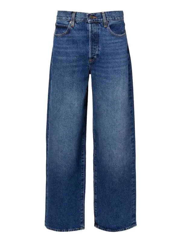 FRAME X Amelia Gray Detour High-rise Wide-leg Jeans - Blue