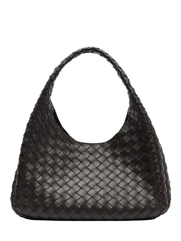 Bottega Veneta Campana Intrecciato Leather Tote - Brown