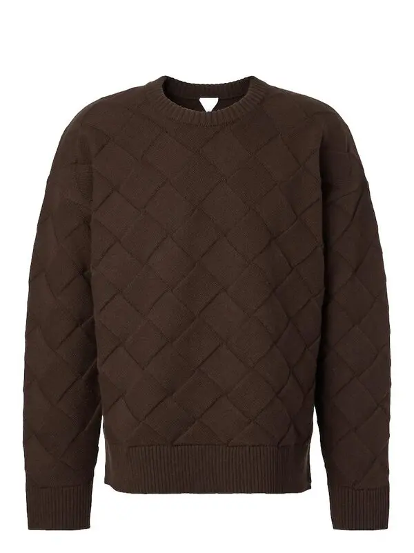 Bottega Veneta Intrecciato Wool-blend Sweater - Brown