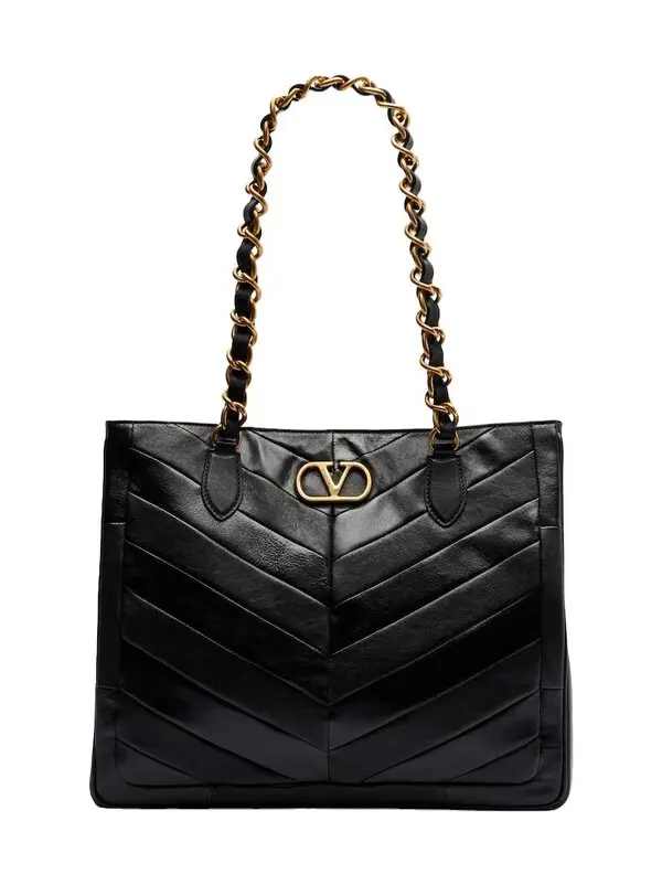 Valentino Garavani Small Leather Tote Bag - Black