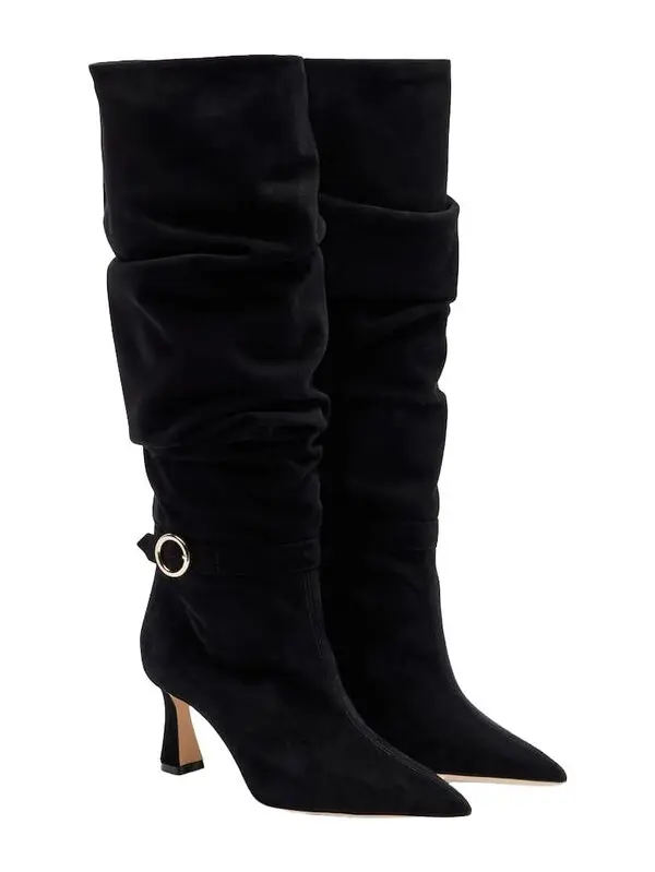 MALONE SOULIERS Melina 70 Suede Knee-high Boots - Black