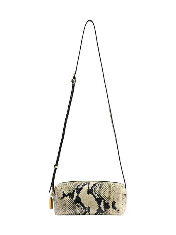 Khaite Kye Python-embossed Leather Crossbody Bag - Natural
