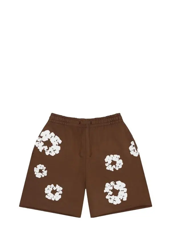 DENIM TEARS Cotton Wreath Sweatshorts - Brown