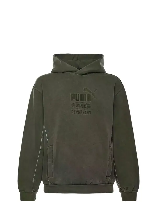 PUMA Logo-embroidered Hoodie - Green