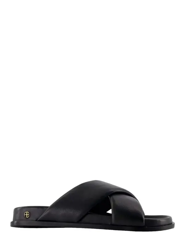 ANINE BING Emi Crossover-strap Sandals - Black