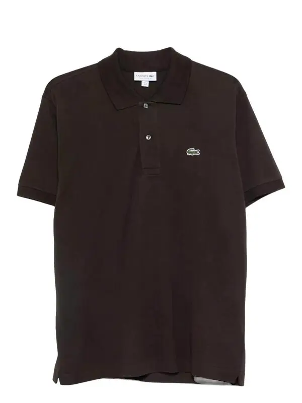 Lacoste Logo-detail Button Polo Shirt - Brown