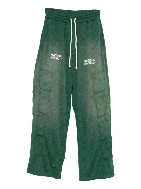 SATOSHI NAKAMOTO Logo-detail Track Pants - Green