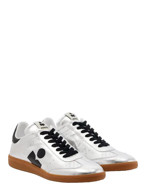 Isabel Marant Étoile Kaycee Metallic Leather Sneakers - Silver