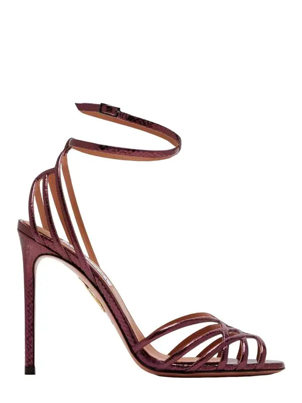 AQUAZZURA 105mm Strappy Sandals - Red