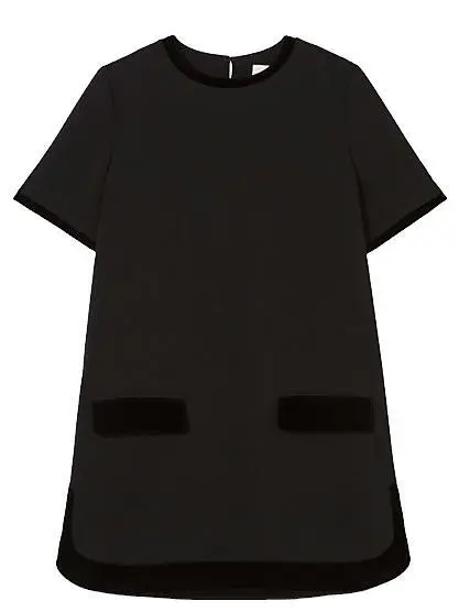 Claudie Pierlot Velvet Short-sleeve Mini Dress - Black