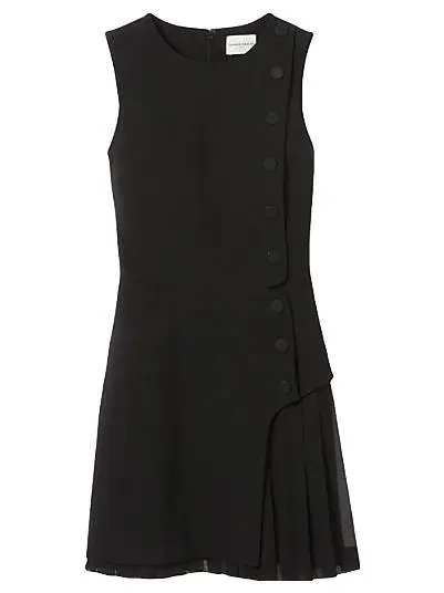 Claudie Pierlot Sleeveless Pleated Skirt Mini Dress - Black