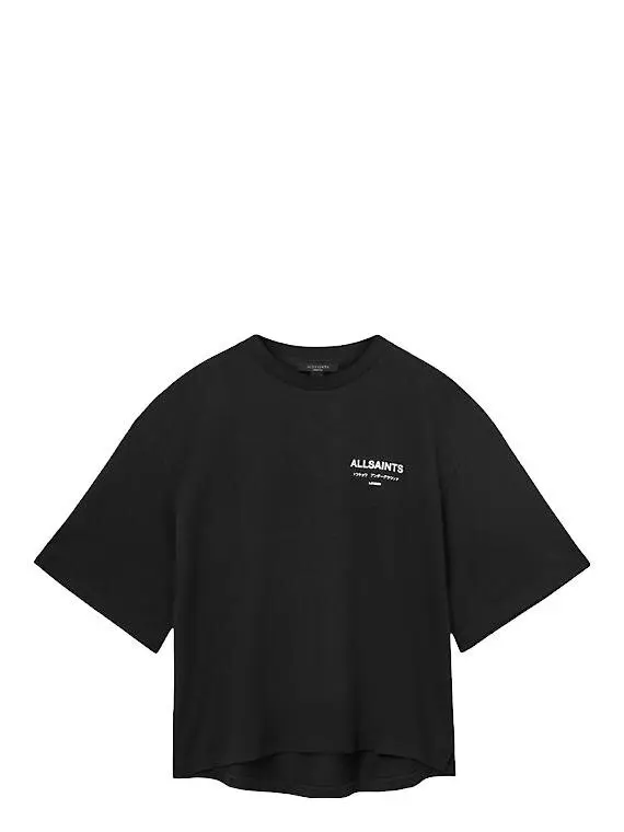 ALLSAINTS Logo-embroidered Relaxed-fit Cotton T-shirt - Black